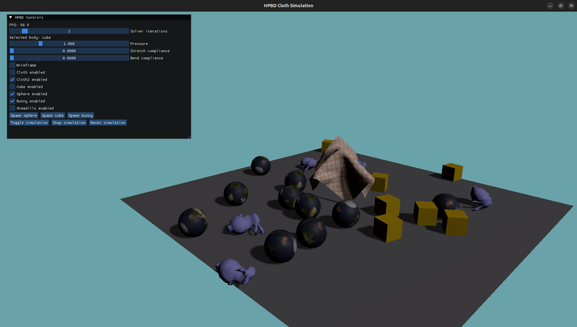 Soft body simulation with HXPBD - Barth Cave